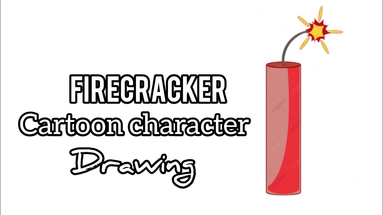 🧨 Firecracker drawing painting step by step | with coloring | Dynamite ...