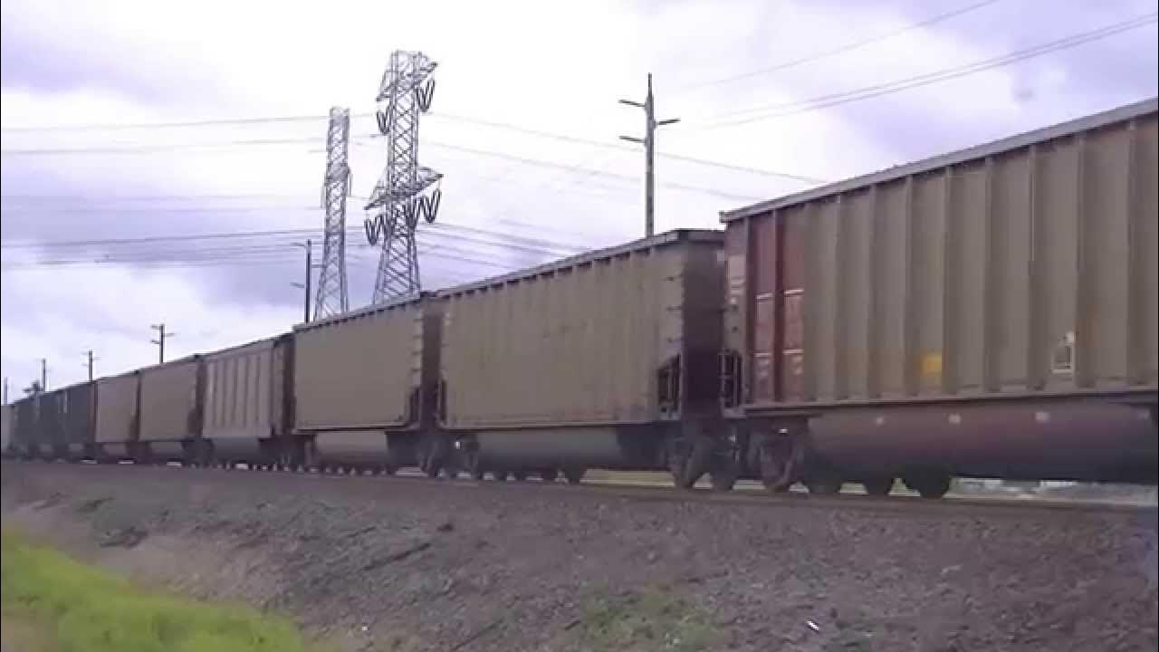 BNSF 5991, BNSF 9447, BNSF 214, BNSF 9309 DPU coal train - YouTube