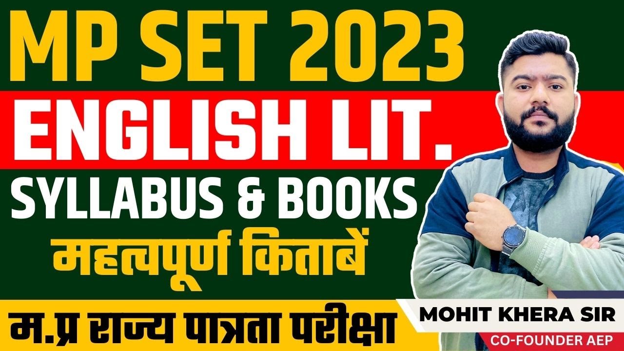 MP SET 2023 | English Literature Syllabus & Books | MP SET Paper 2 ...