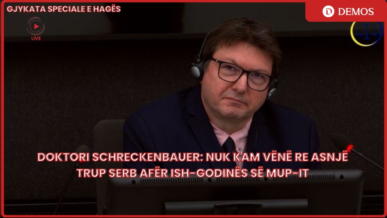 Doktori Schreckenbauer: Nuk kam vënë re asnjë trup serb afër ish-godinës së MUP-it - YouTube