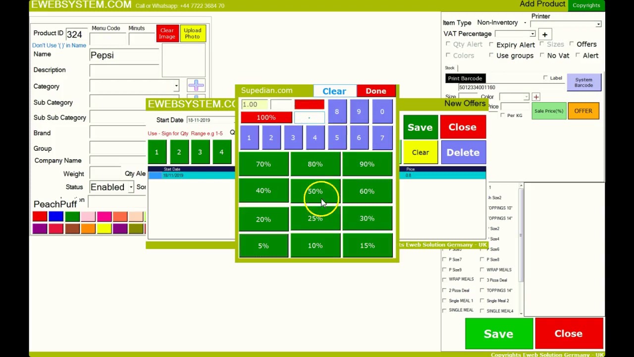 How to make Offer, POS Software, Retail, Pizza, Restaurant - YouTube