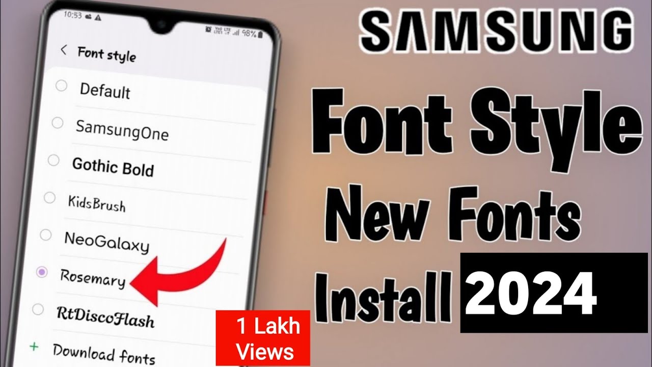 How to Install Samsung Stylish Fonts For Free | Change Fonts in Samsung ...
