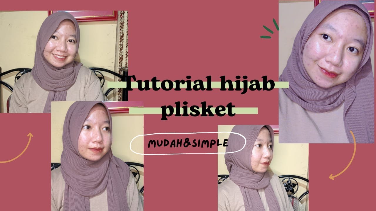 Tutorial Hijab Pashmina Plisket Nyaman Dipakai Ala Azizatun Nisa - YouTube