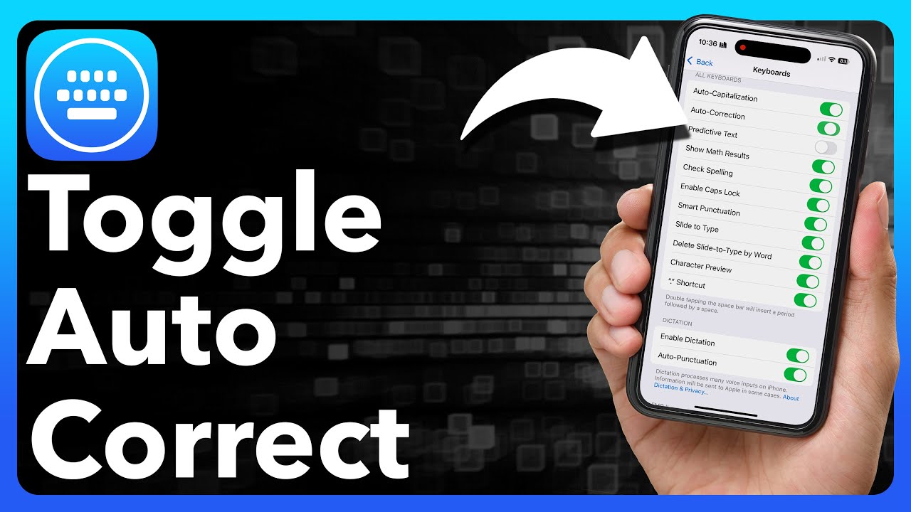 How To Enable Or Disable Auto Correct On iPhone - YouTube