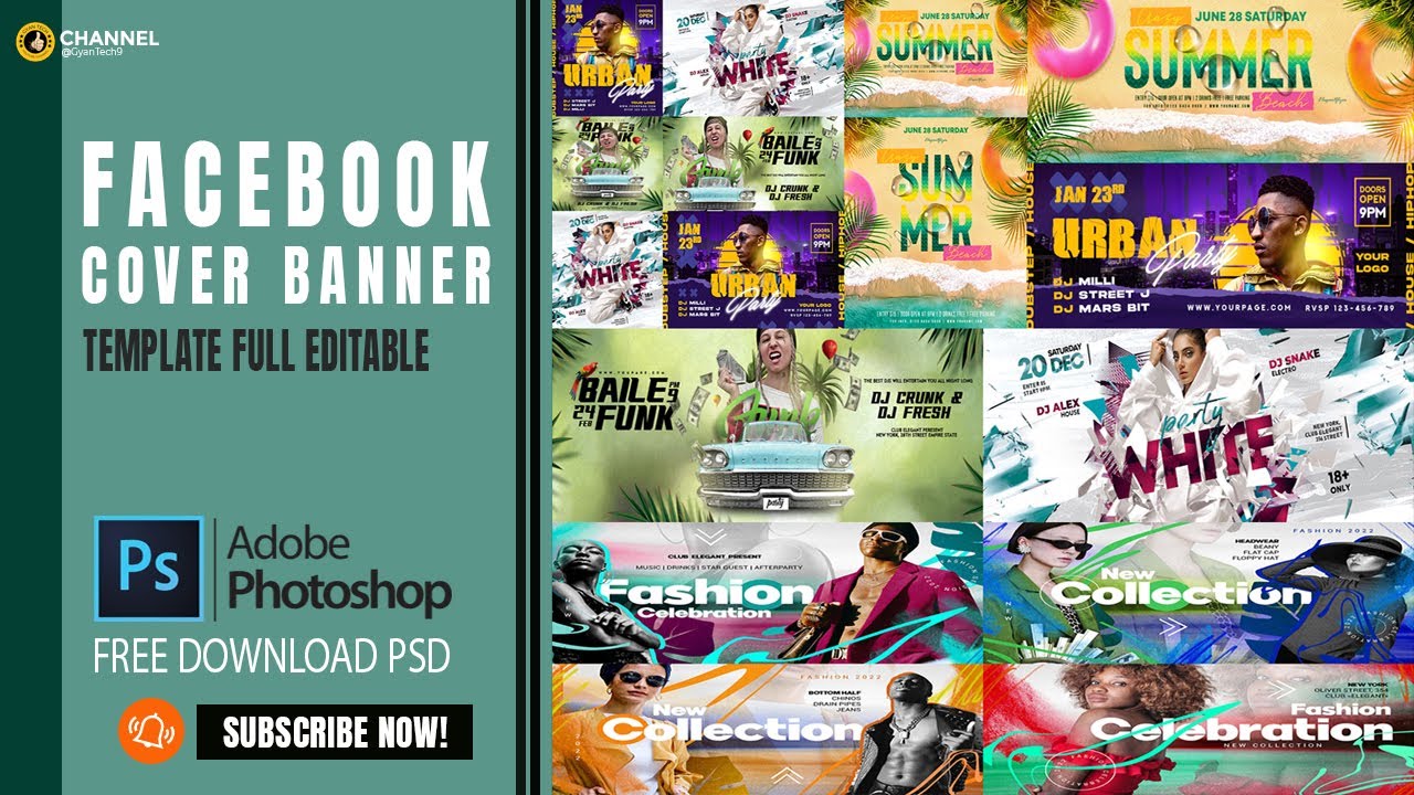 Instagram DJ Cover Banner and facebook Cover Banner Template Photoshop ...