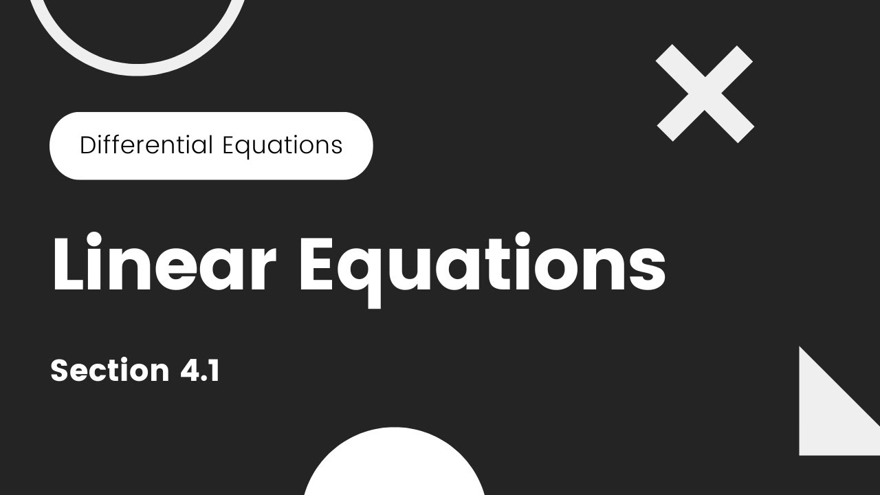 Linear Equations - YouTube
