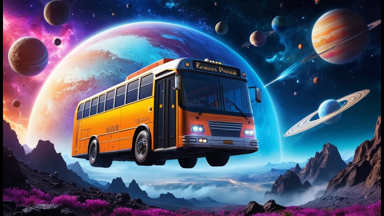 The Wheels on the Space Bus | Fun Space Song for Kids | Cosmic ...