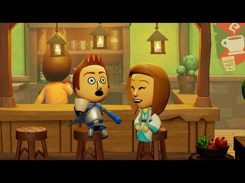 Abby from Wii Sports goes on a date with Miitonio! (Miitopia Demo Cafe ...