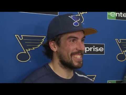 Justin Faulk talks for the first time as a Blue - YouTube