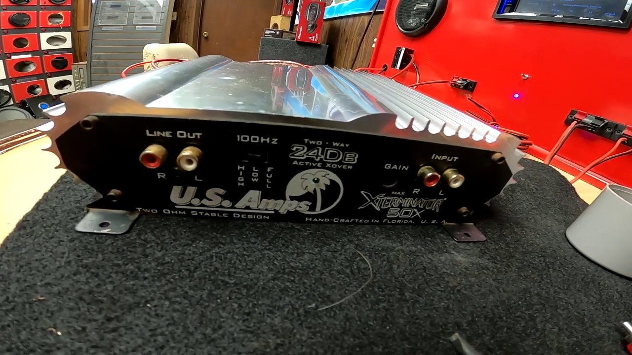 US AMPS Xterminator 50X OLD SCHOOL Car Stereo Amplifier - YouTube