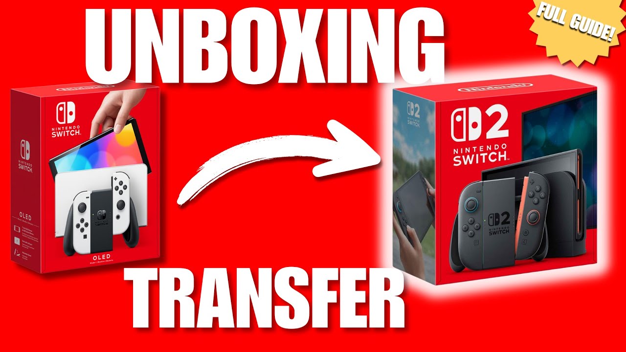 Nintendo Switch 2 Unboxing + How To Transfer Your Data Step by Step ...