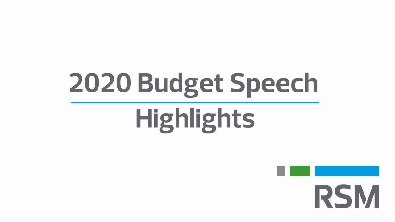 2020 Budget speech highlights - YouTube