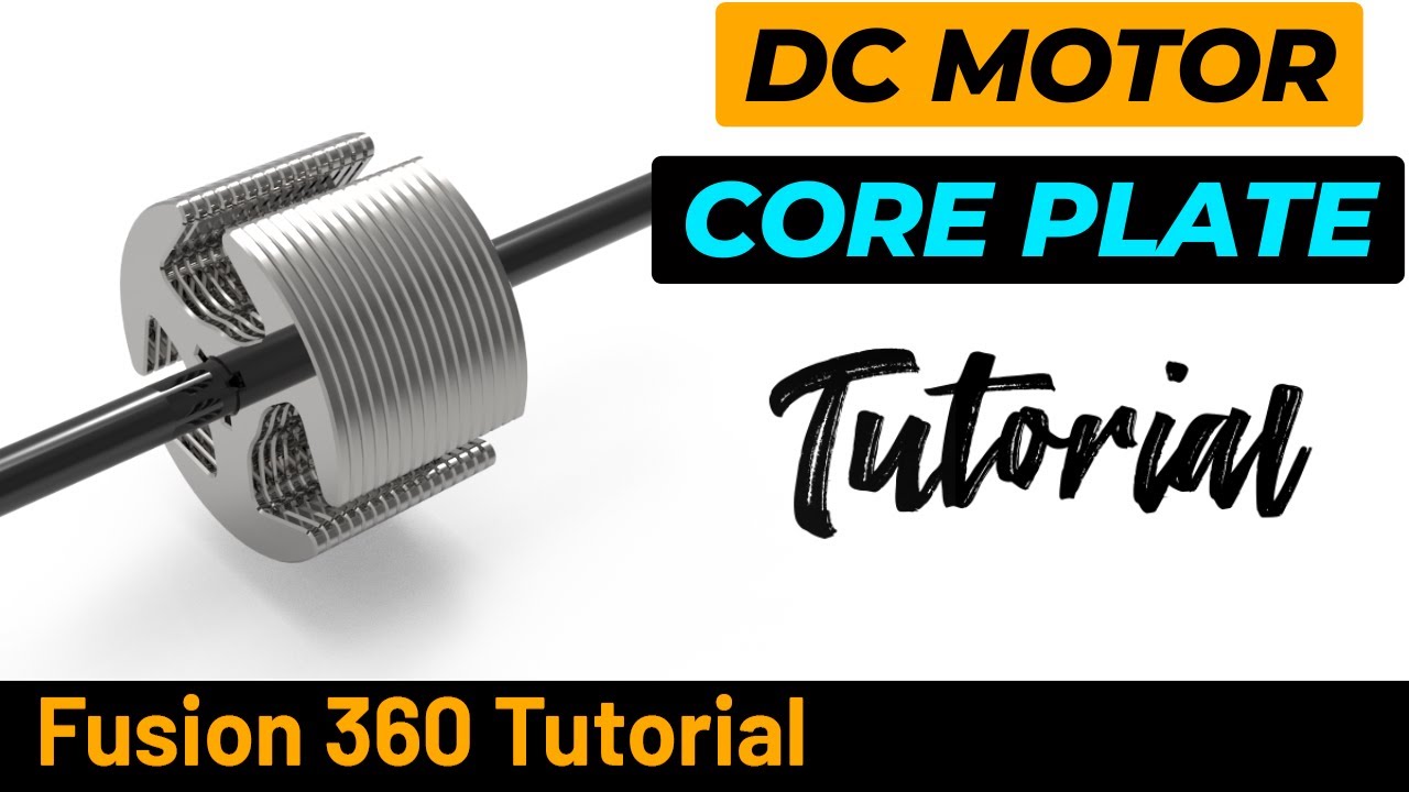 Fusion 360 Tutorial - DC Motor Core Plate - YouTube