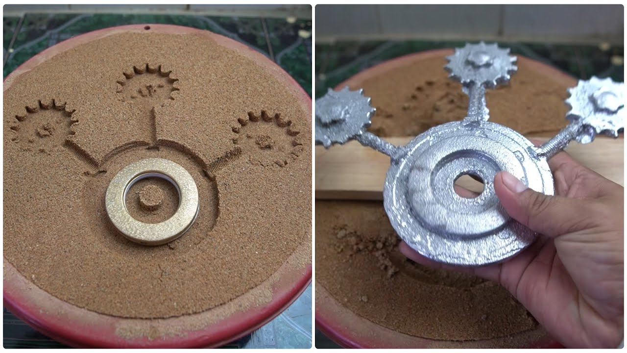 Metal casting Art | How to mold on sand by metal smelting ep44 - YouTube