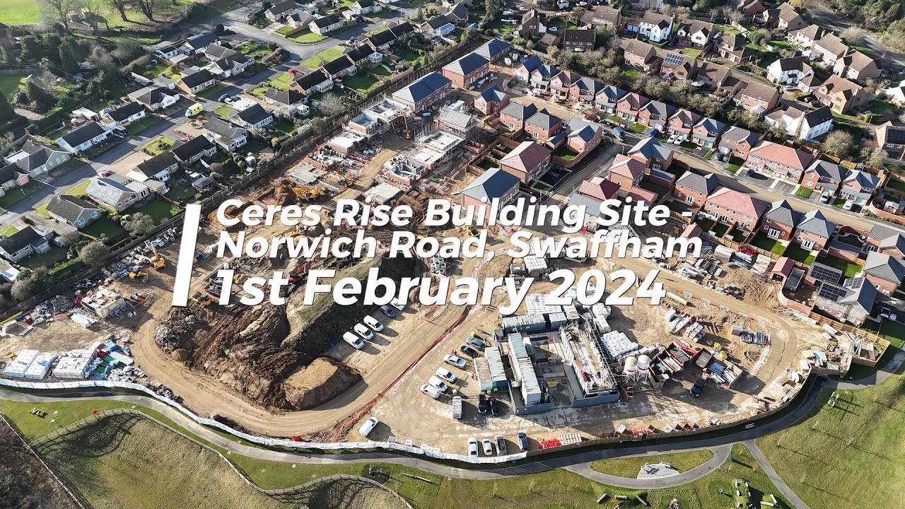Ceres Rise building site as of 1st Feb 2024 - YouTube