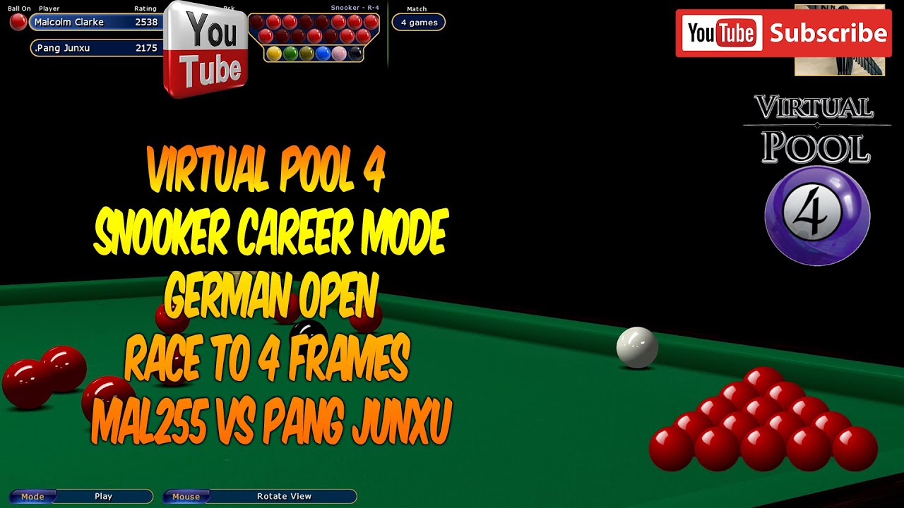 Virtual Pool 4 | Snooker German Masters | Best of 7 | Trying to create ...