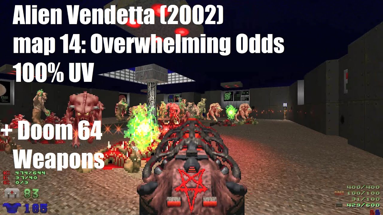 Alien Vendetta (2002) - map 14: Overwhelming Odds (100% UV - modded ...