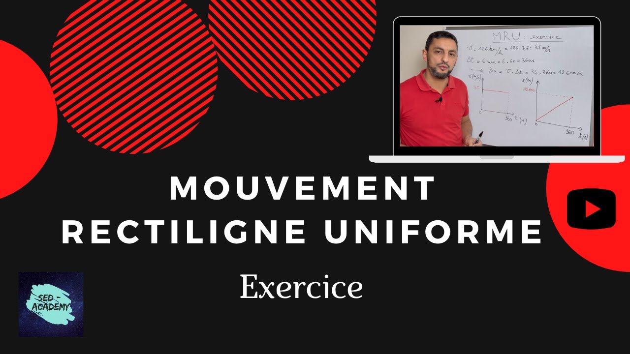Comprendre le Mouvement rectiligne uniforme - MRU - Exercice détaillé ...