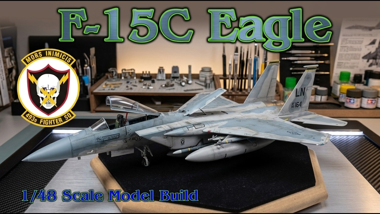 Building the Tamiya 1/48th Scale F-15C "Eagle" Fighter Jet - YouTube