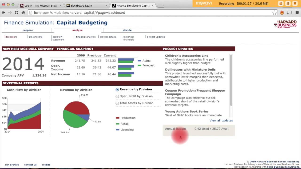 Olivia U Capital Budgeting Simulation - YouTube