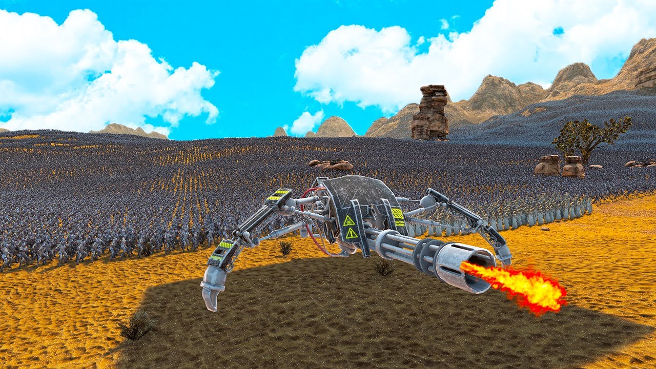 MINING DROID, T45, LASER TURRET, PHALANX VS 5 MILLION SLANESH, ZOMBIE ...