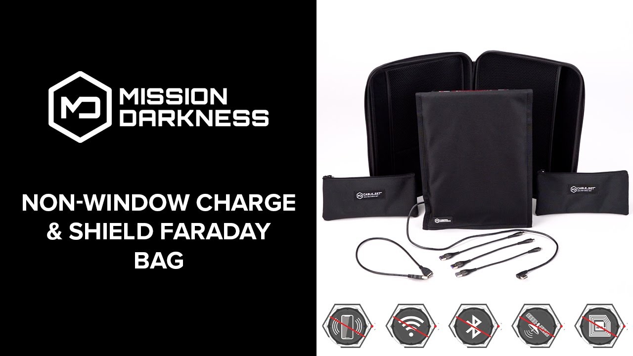 Mission Darkness™ Non-Window Charge & Shield Faraday Bag - YouTube