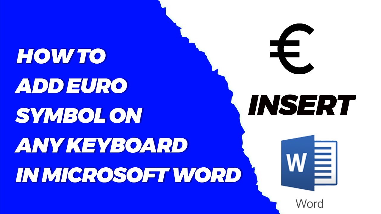 Type € euro symbol on any keyboard - YouTube
