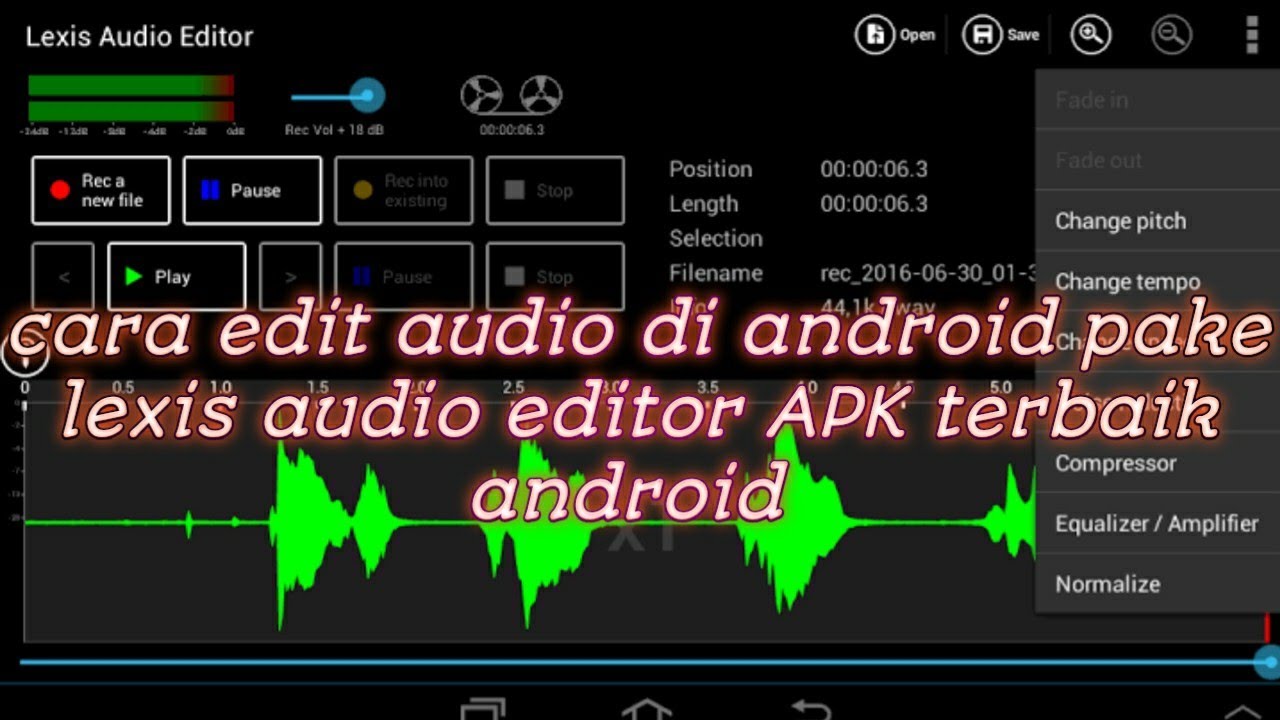 cara edit audio di aplikasi lexis audio editor,aplikasi terbaik buat ...