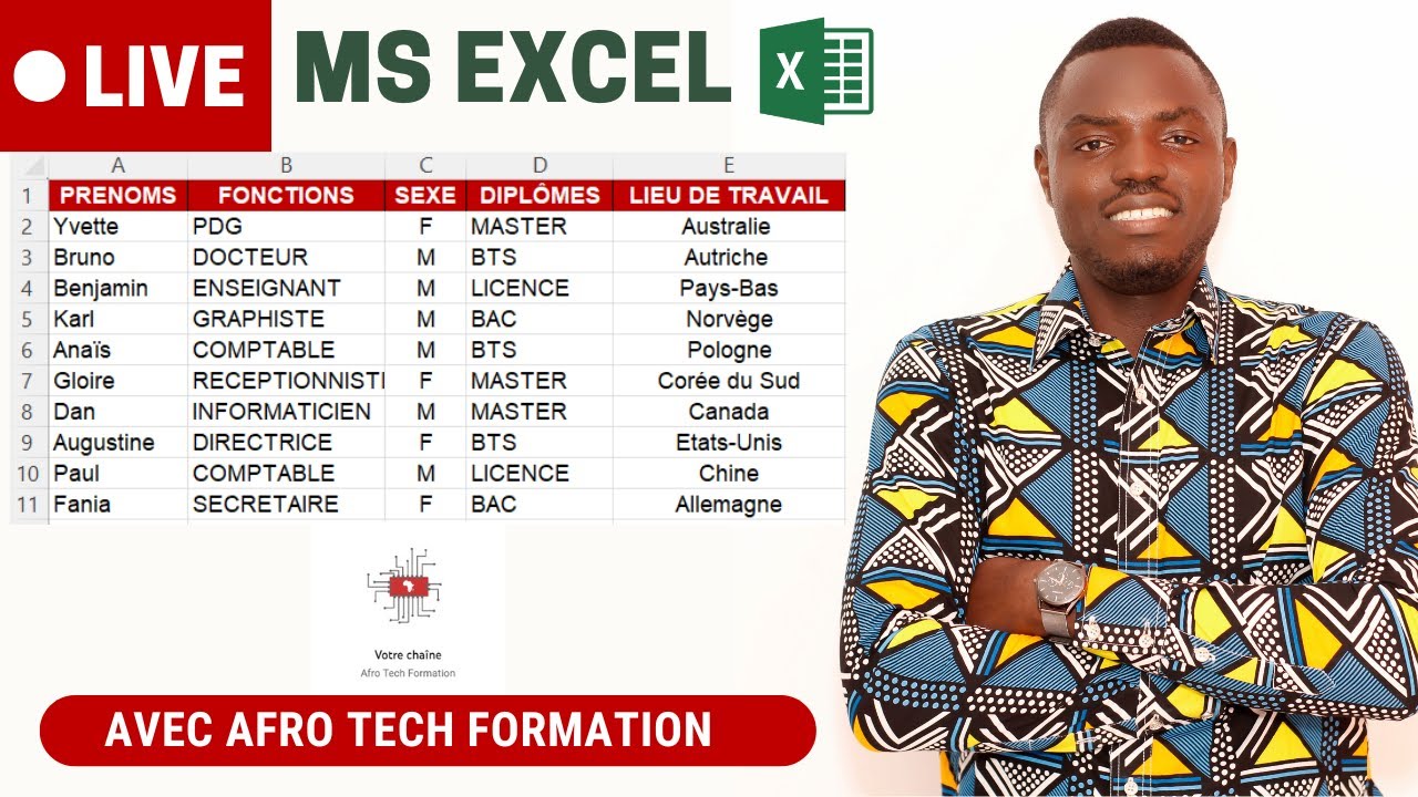Aide-mémoire Excel VBA pour les débutants par Afro Tech Formation - YouTube