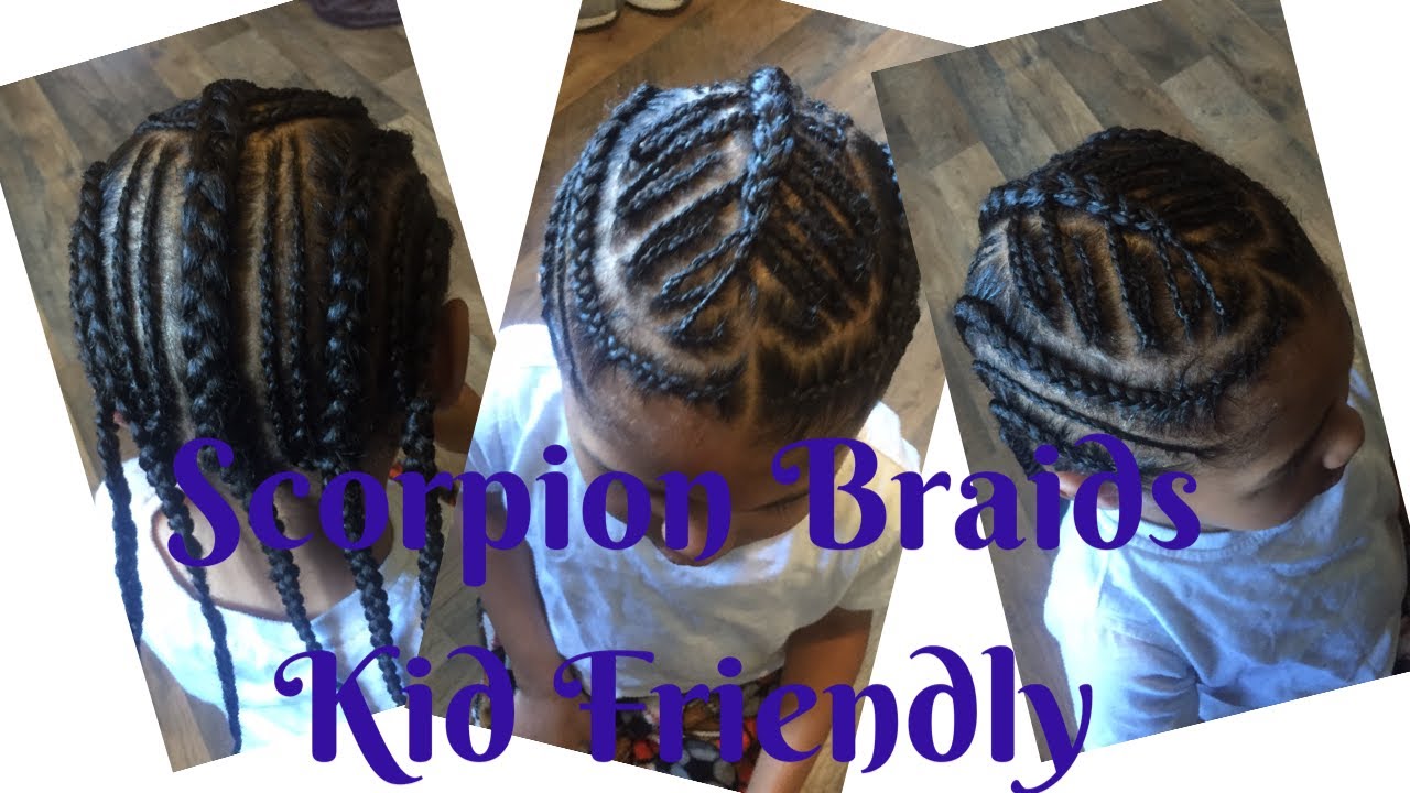 Scorpion Braids Kid Friendly | Naturally Dominique - YouTube