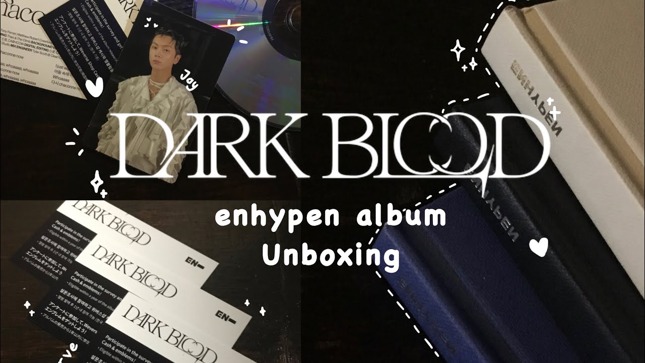 First ever enypen album!!! | Enhypen dark blood album unboxing #ENHYPEN ...