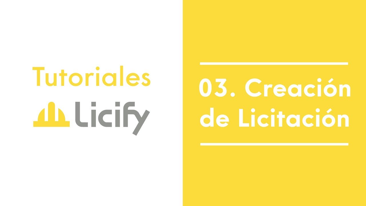 Tutoriales Comprador Licify - 03 Creación de Licitación - YouTube