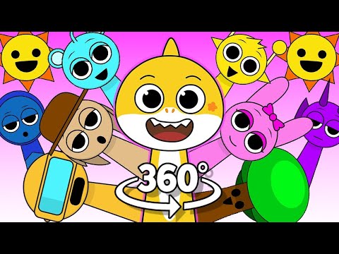360º VR Incredibox Sprunki Baby Shark Song (Cover)