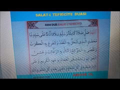 SALAT-I TEFRİCİYE ARAPÇA - TÜRKÇE DUASI 1 defa okundu. - YouTube