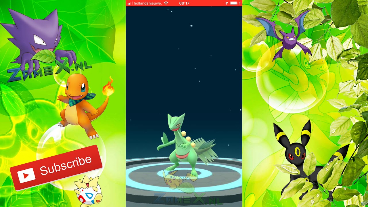 Pokémon GO evolve Grovyle into Sceptile - YouTube