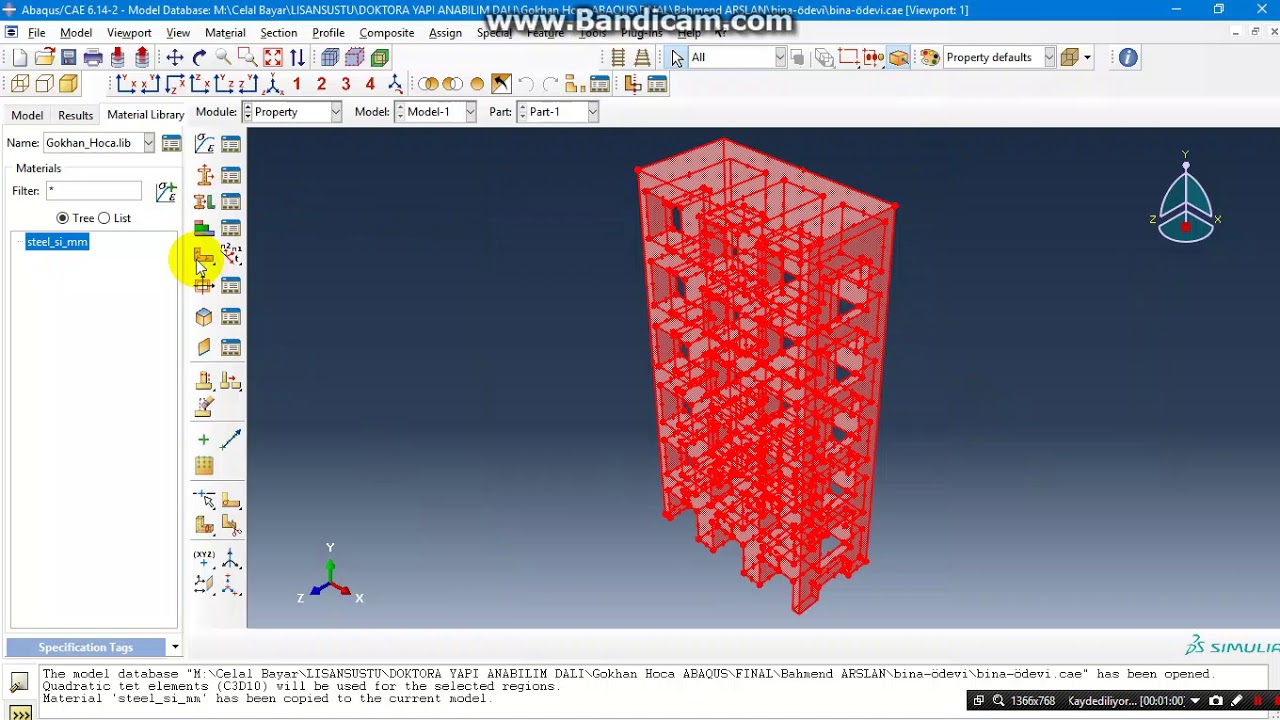 Abaqus Building Modal Type - YouTube
