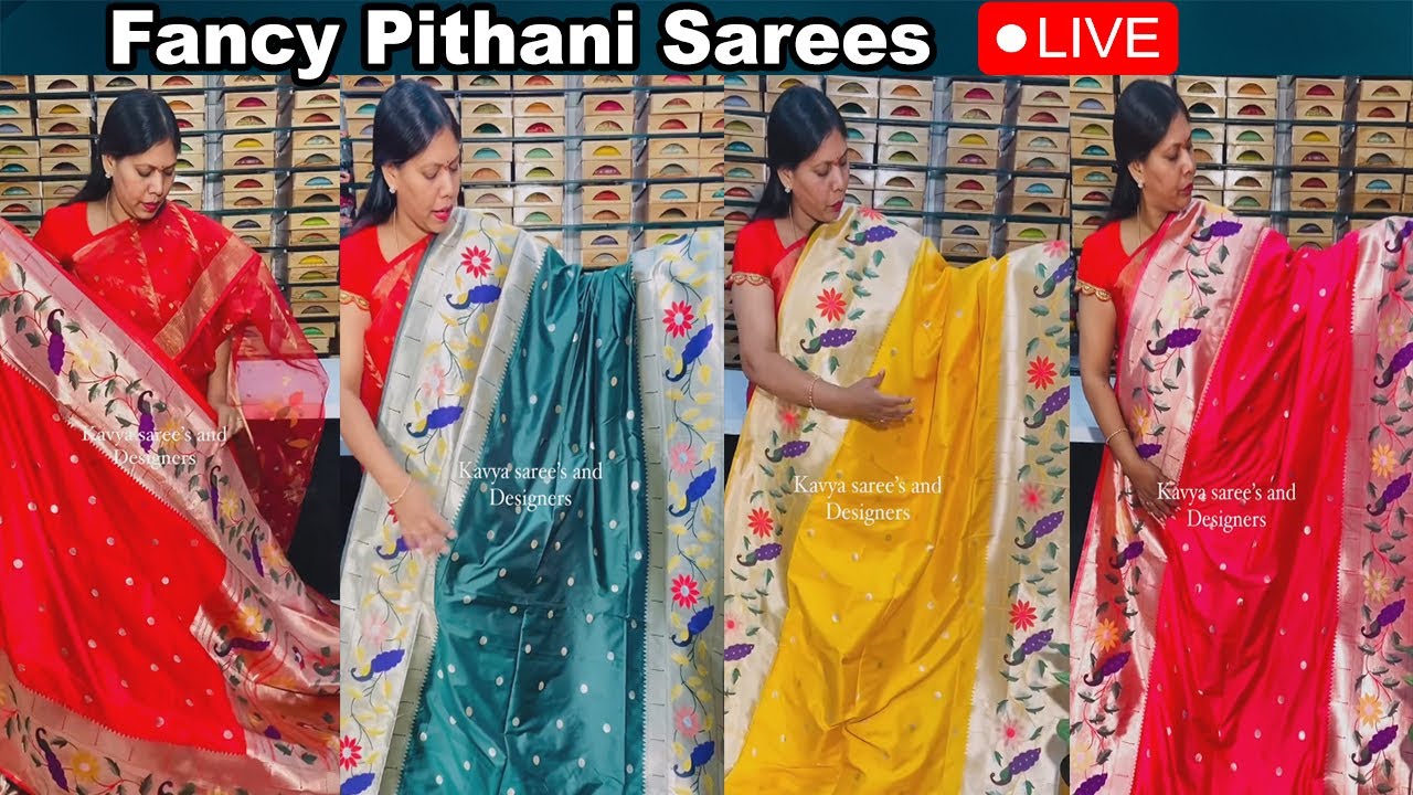 Handloom paithani fancy sarees Kavya Sarees | Gangula Vanaja Reddy ...