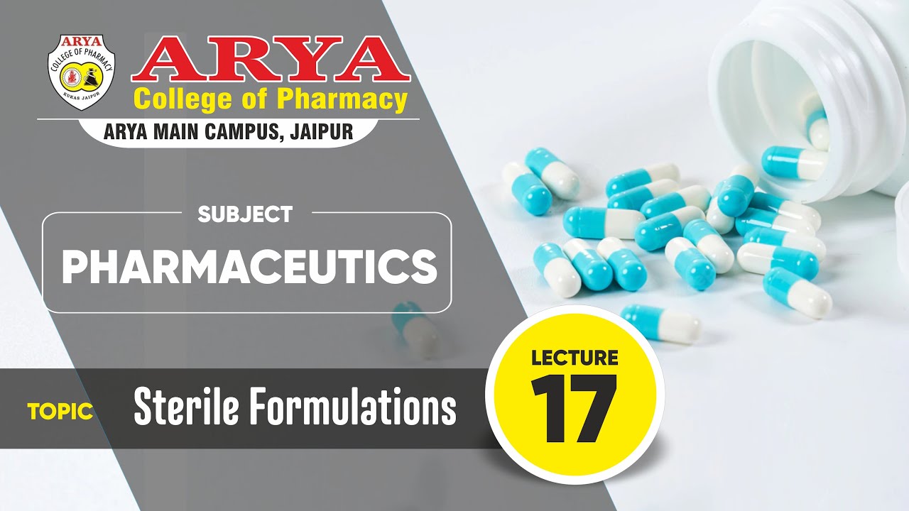 Lecture-17 | Sterile Formulations - YouTube