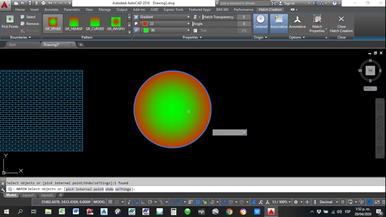 Como hacer un HATCH en AutoCAD - YouTube