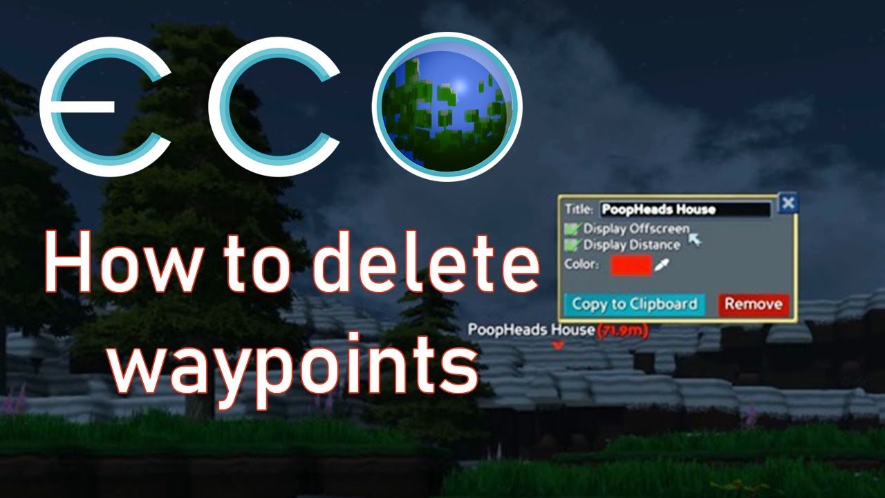 Eco Game: How to delete waypoints - YouTube