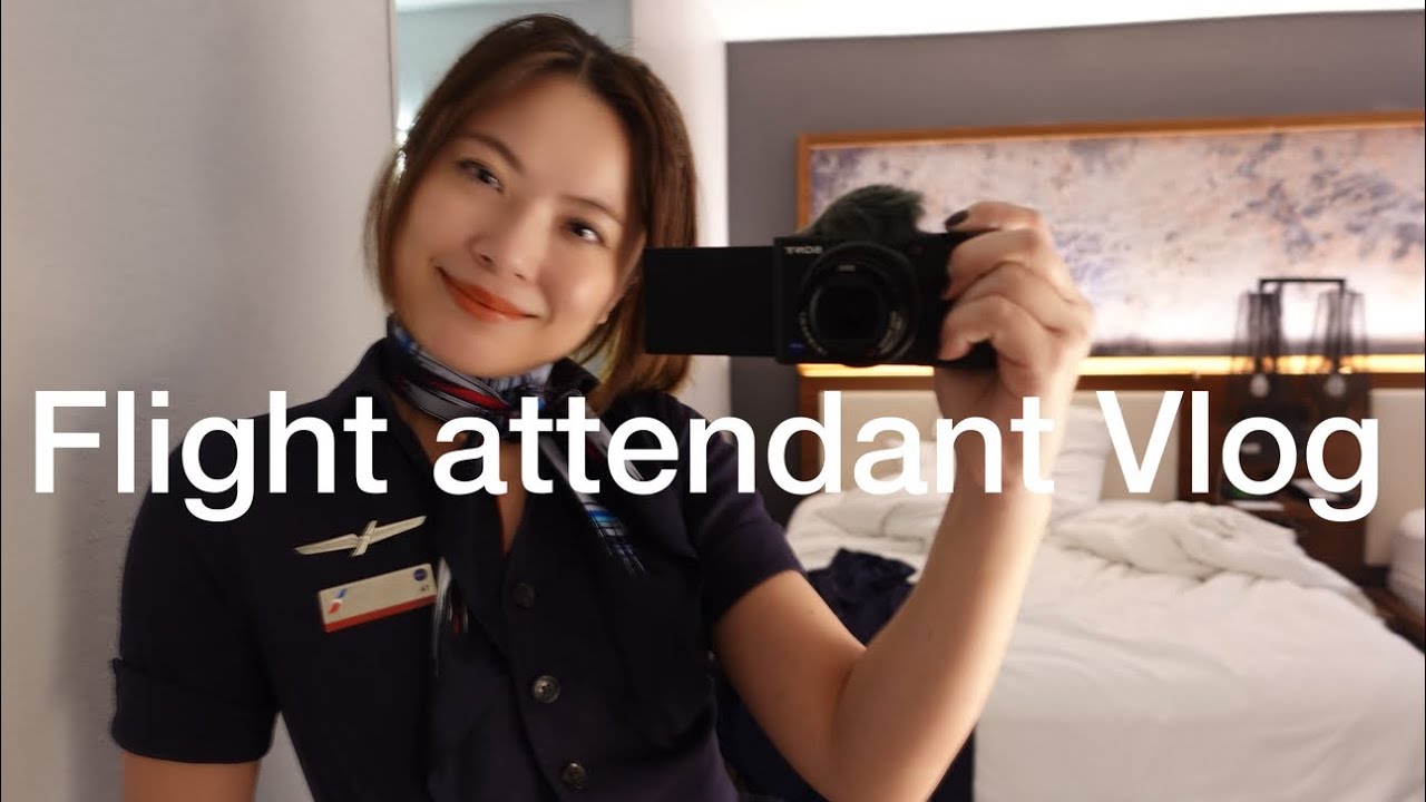 a cozy fall flight attendant layover flying with friend, unboxing M4 ...