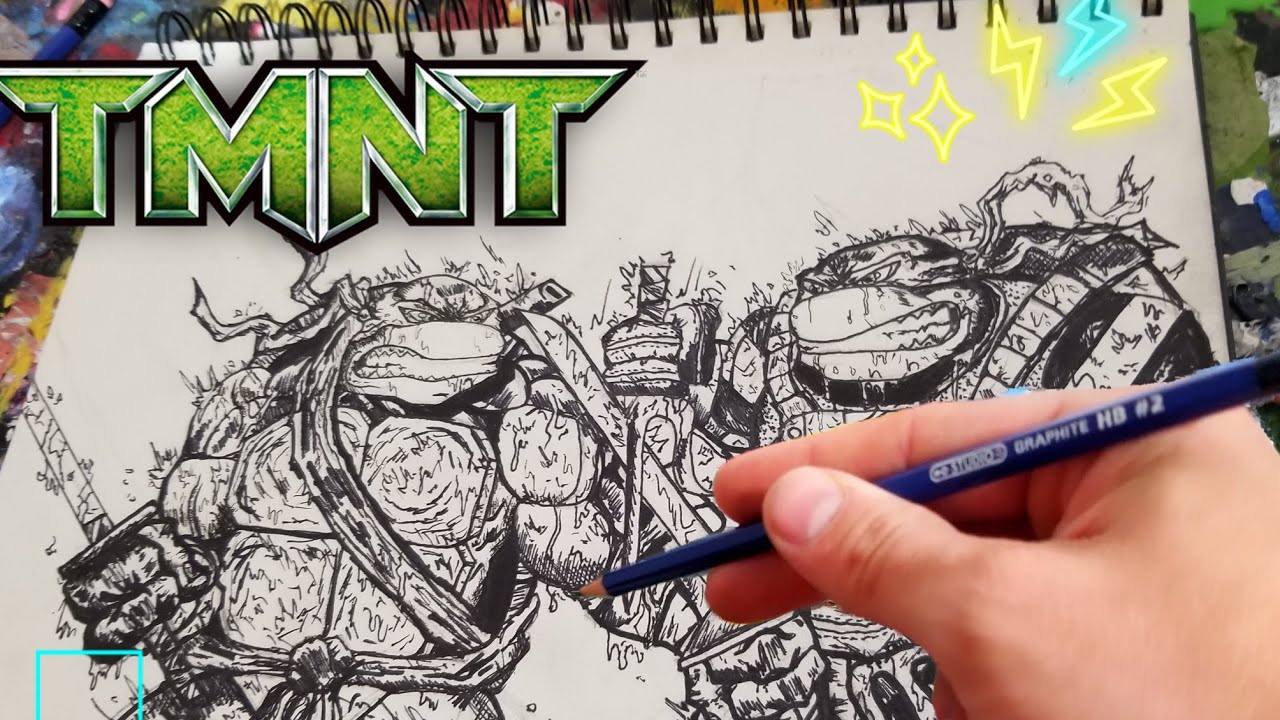 TMNT 2007 Leonardo vs Raphael Drawing Time lapse 2022!! - YouTube