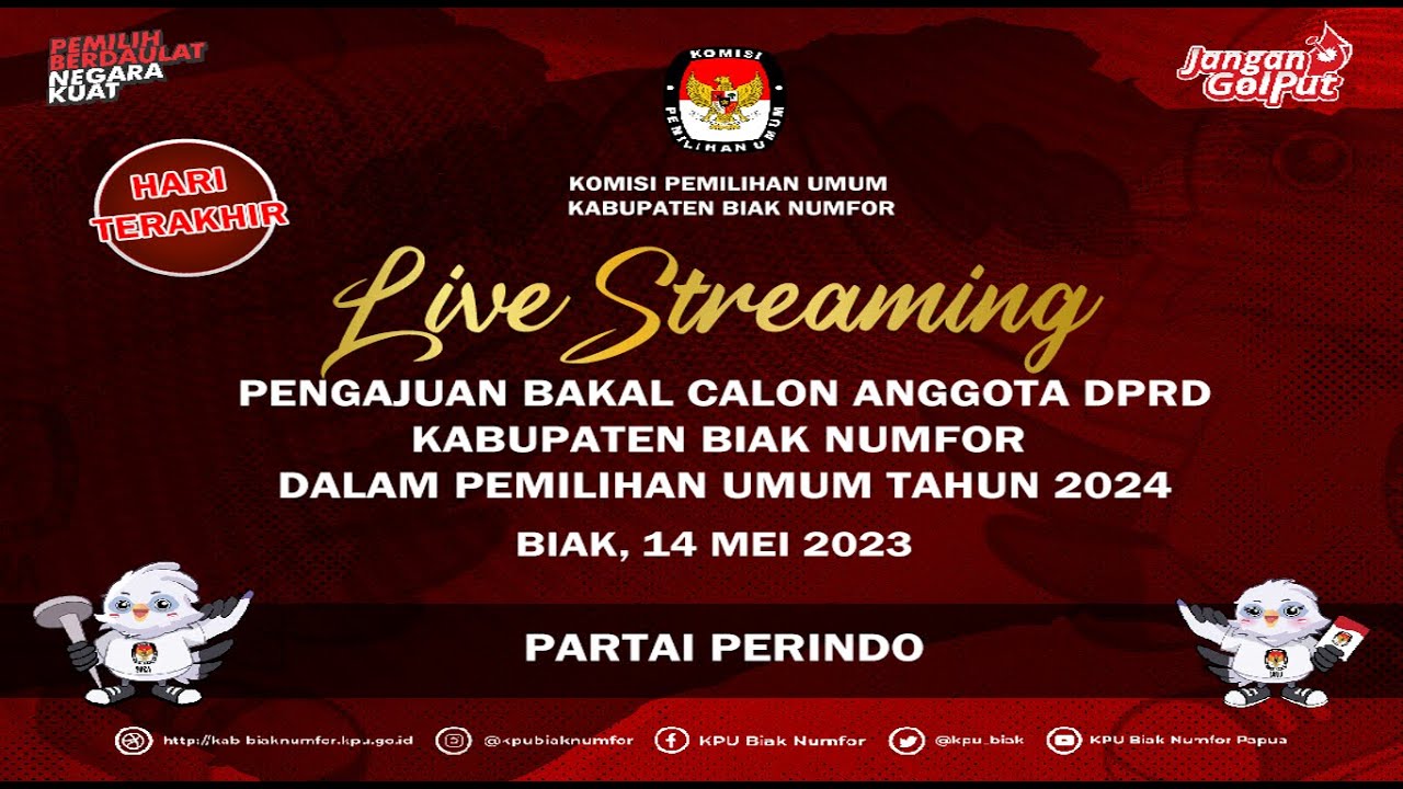 PENGAJUAN BACALEG DPRD KAB.BIAK NUMFOR DARI PARTAI PERINDO - YouTube