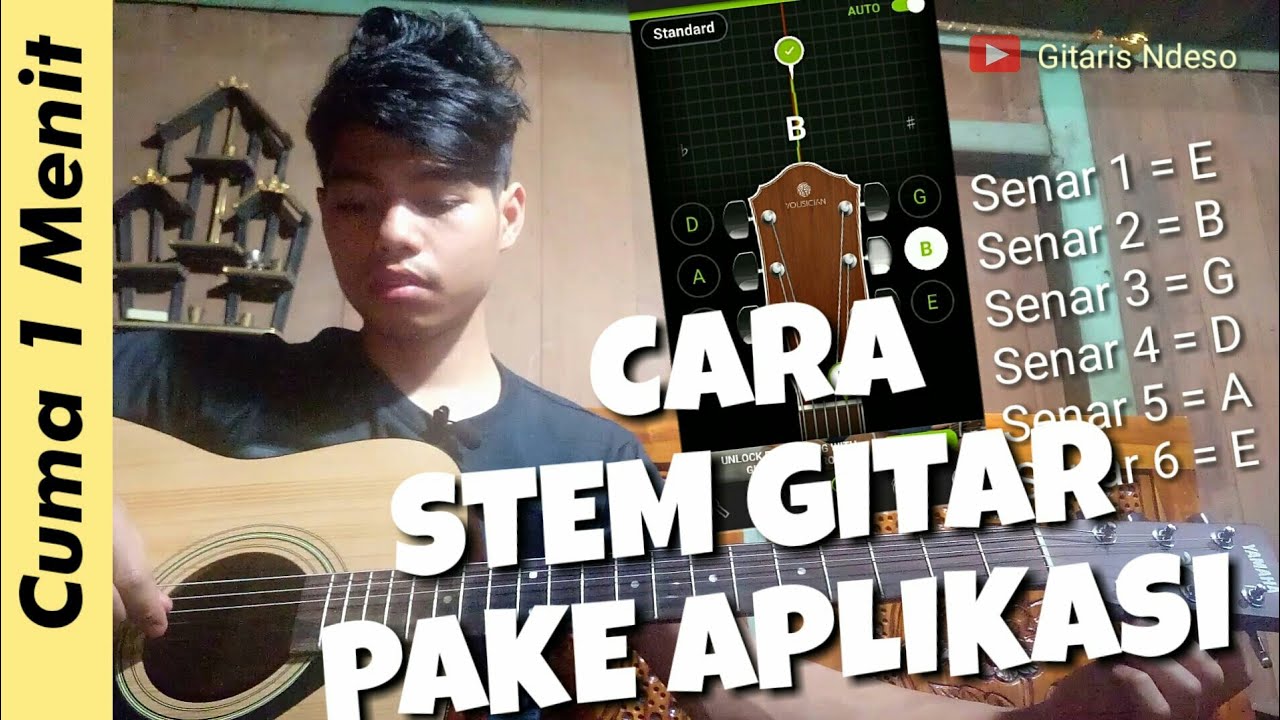 Cara Stem Gitar Akustik menggunakan Aplikasi Android - YouTube