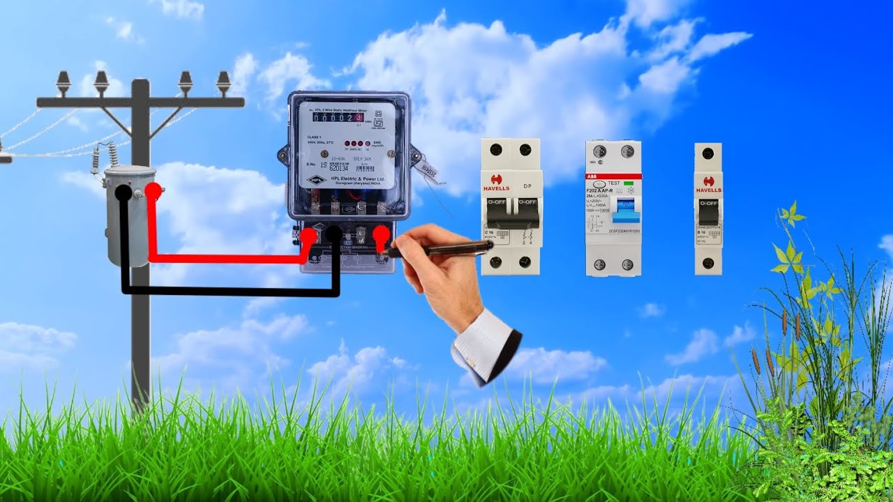 ️Energy Meter , MCB and RCCB Connection Diagram 3d Animation - YouTube
