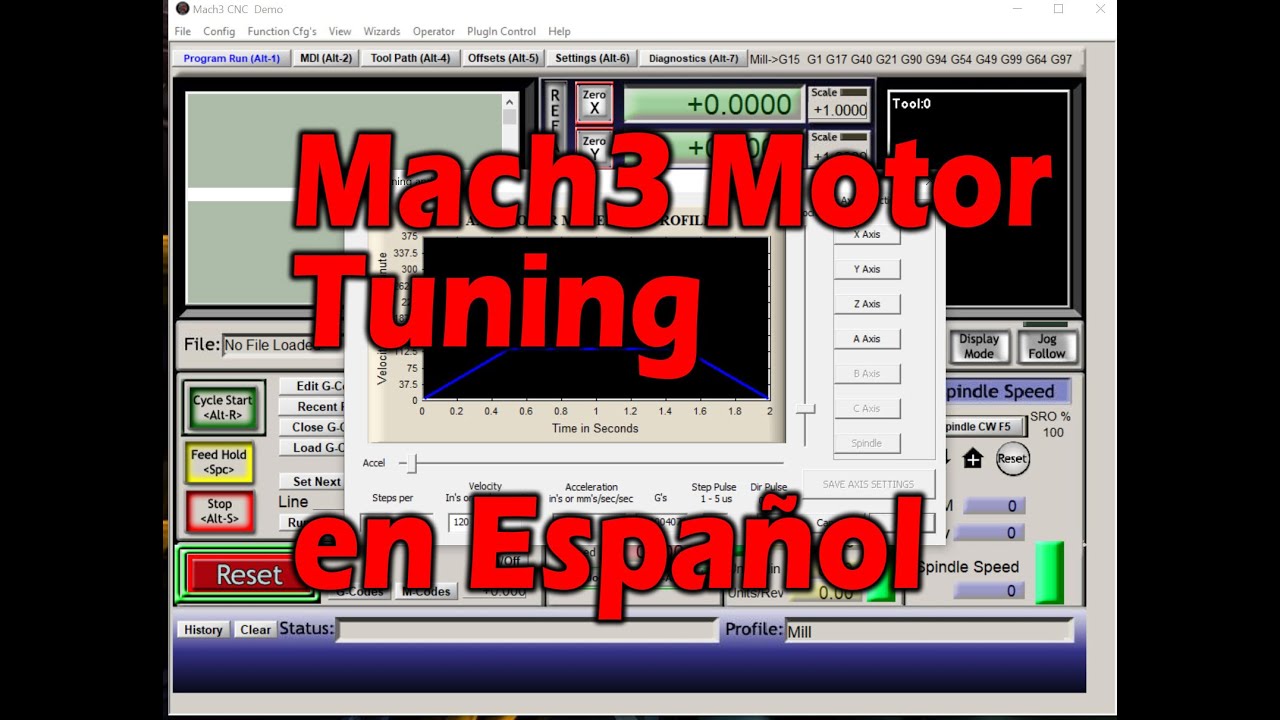 Construcción Mesa CNC Parte 6 (Mach3 Motor Tuning) - YouTube