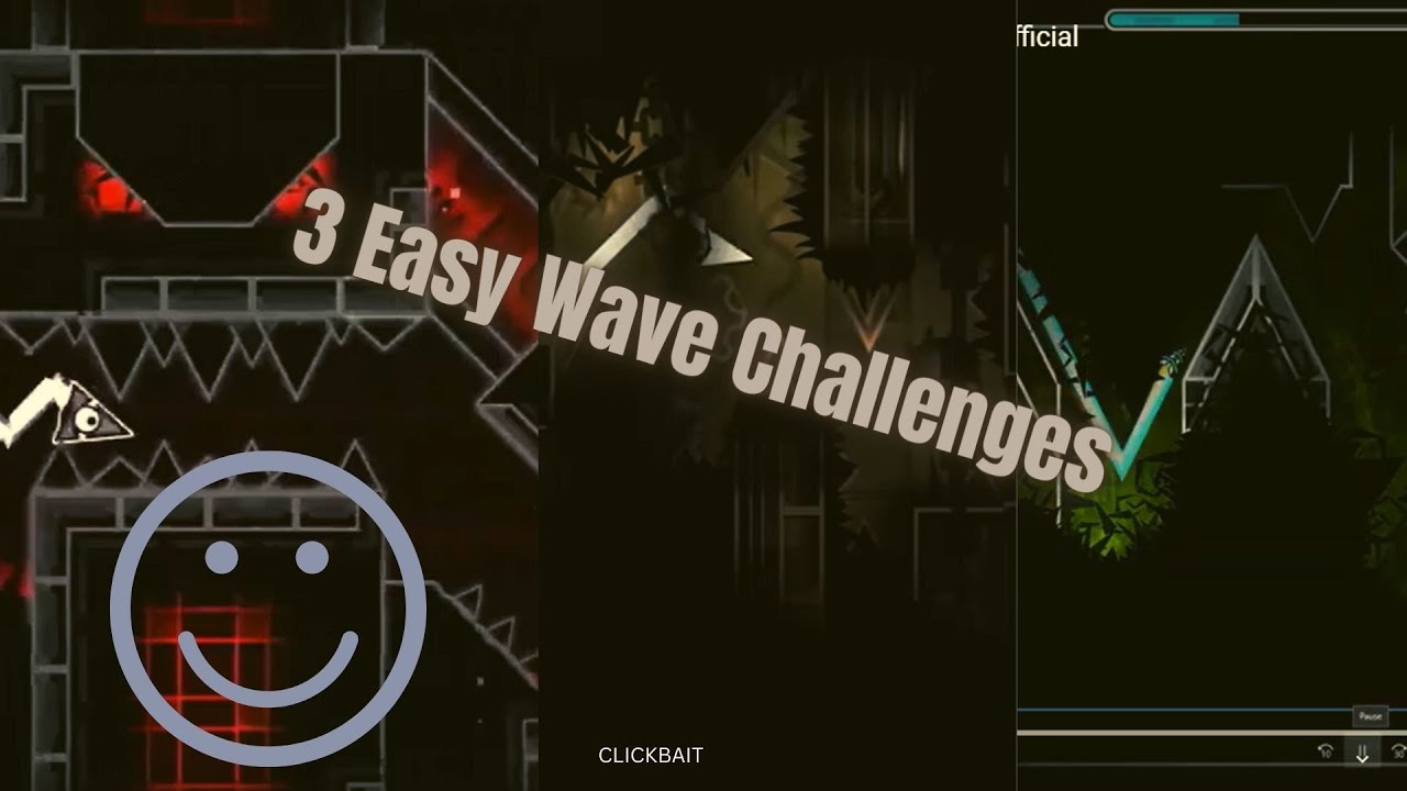 3 easy wave challenges (Geometry Dash) - YouTube
