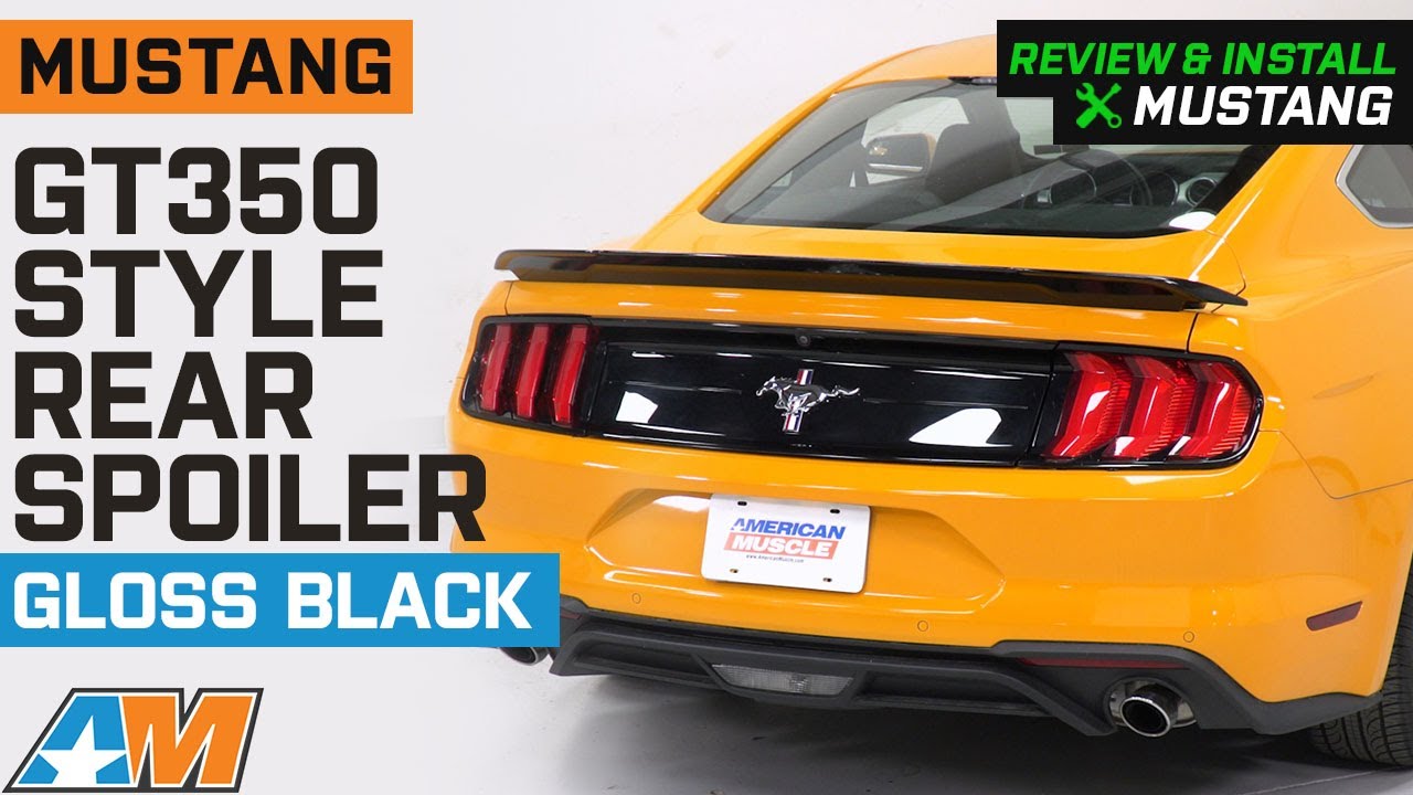 2015-2021 Mustang GT350 Style Rear Spoiler; Gloss Black Review ...