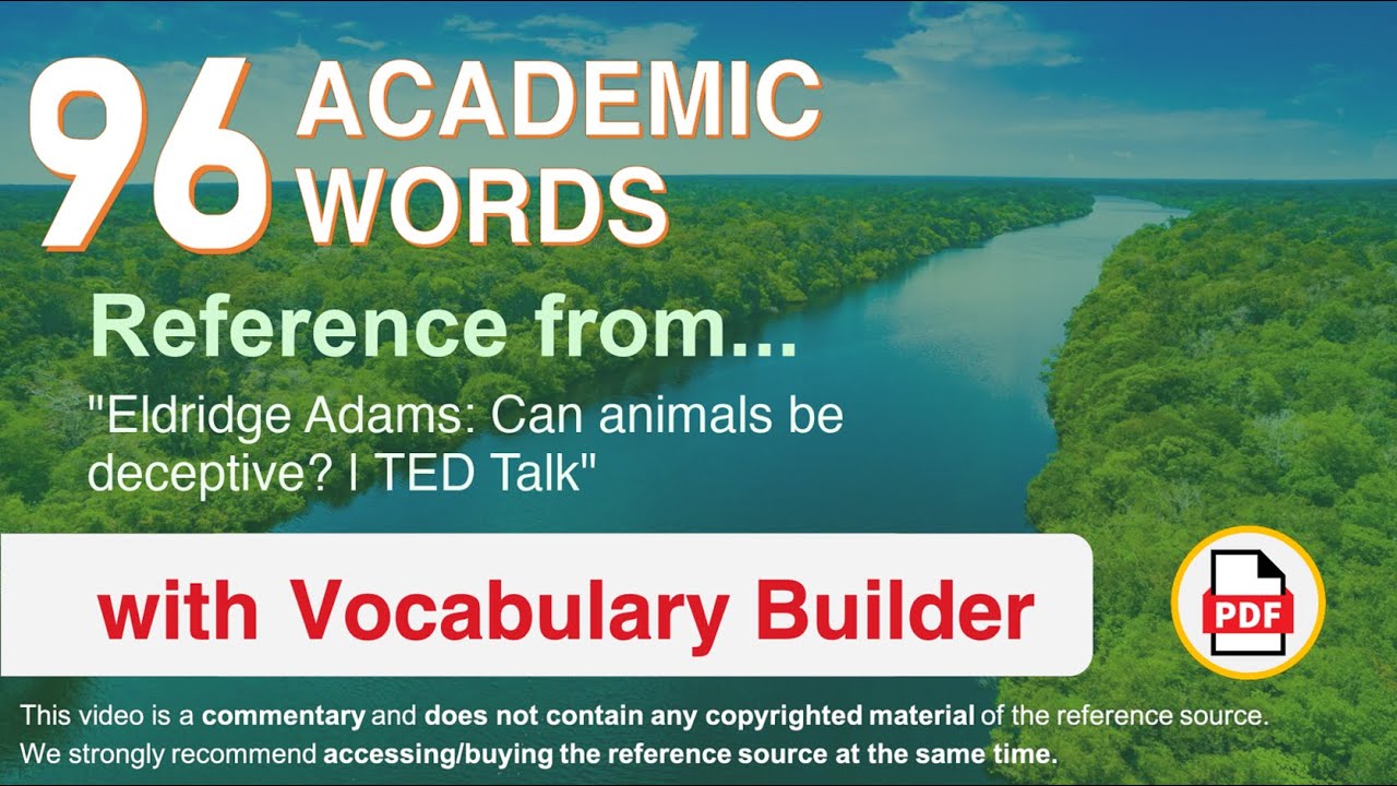 96 Academic Words Ref from "Eldridge Adams: Can animals be deceptive ...
