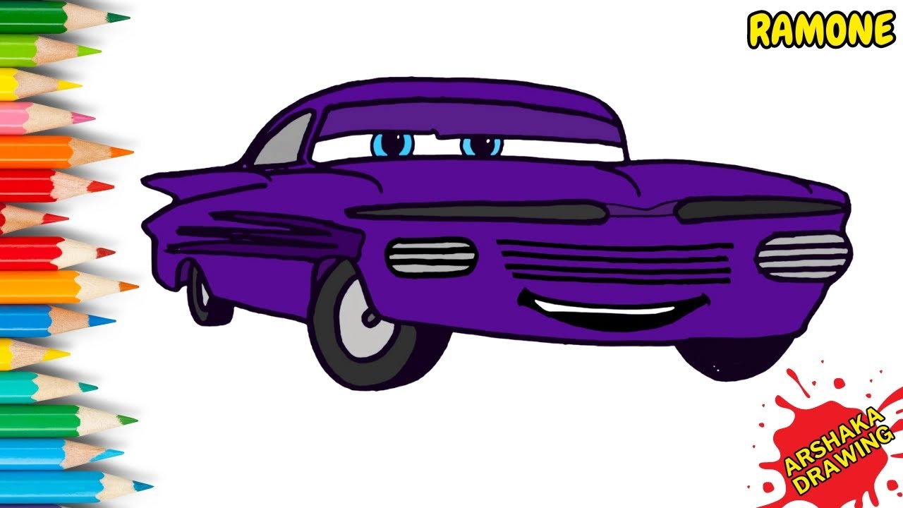 How to Draw Ramone from Pixar Cars Easy Step by Step | Lightning ...